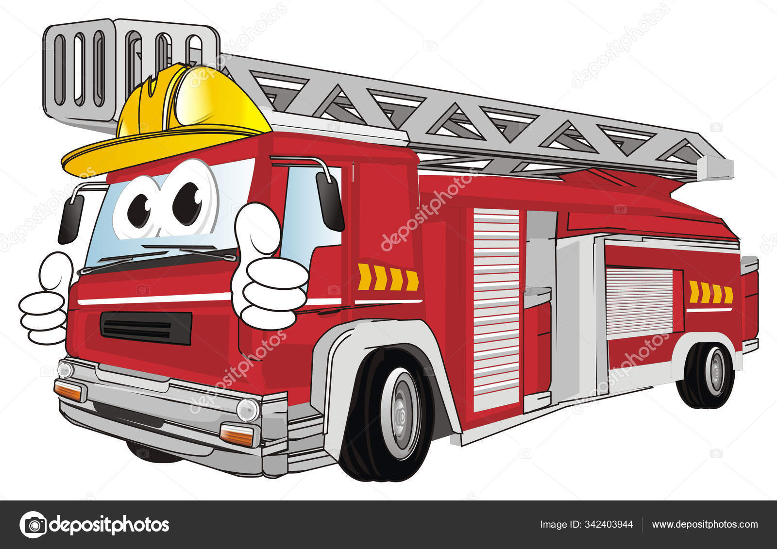 Funny Red Fire Engine Helmet Stock Illustration by ©tatty77tatty #342403944