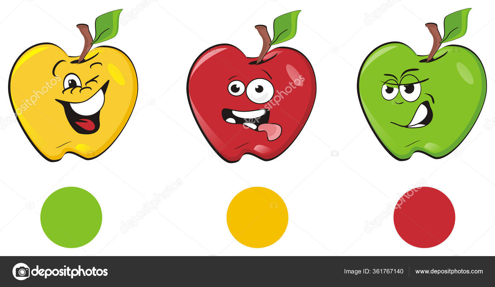 Find Right Color Apples Stock Illustration by ©tatty77tatty #361767140