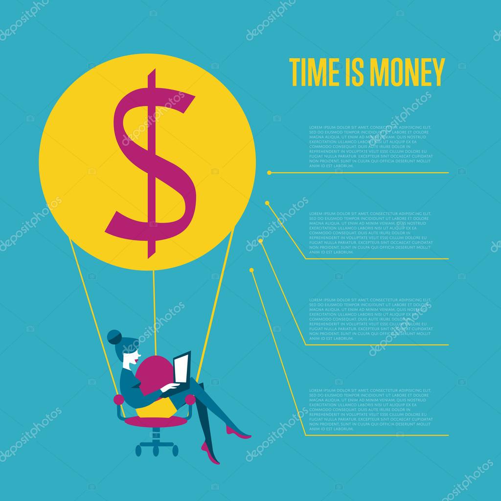 Time is money infographics template. Stock Vector Image by ...