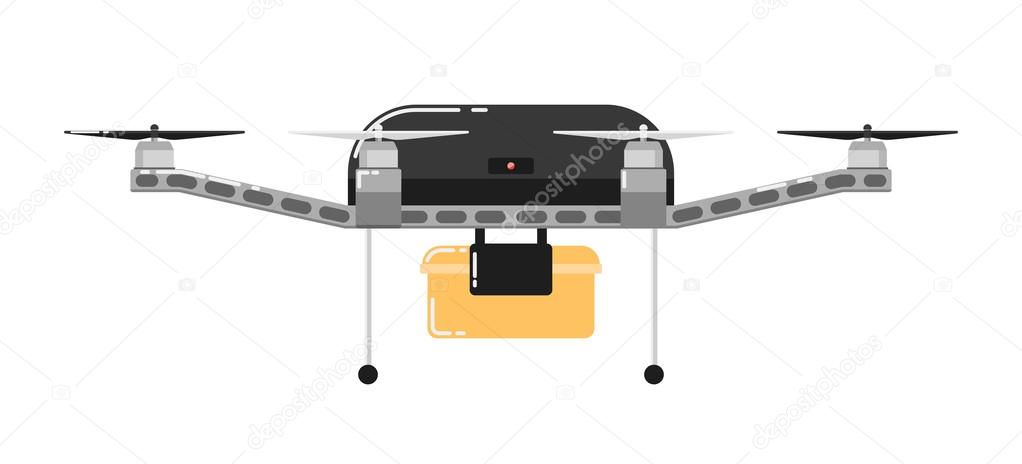 Drone aircraft isolated on white background Stock Vector Image by ...