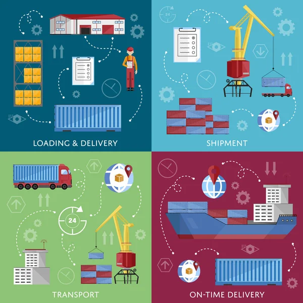 Sea port horizontal banner set Stock Vector Image by ©studioworkstock ...