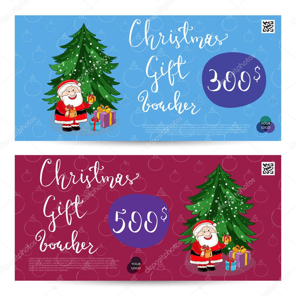 Cheque de regalo de Navidad con plantilla de suma prepagada 2023