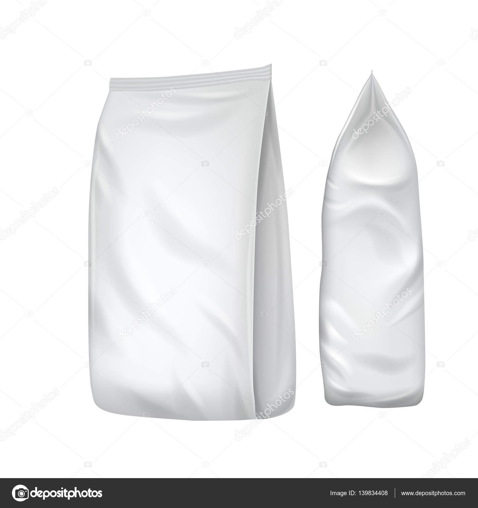 Blank packaging template mockup isolated on white. — Stock Photo ...