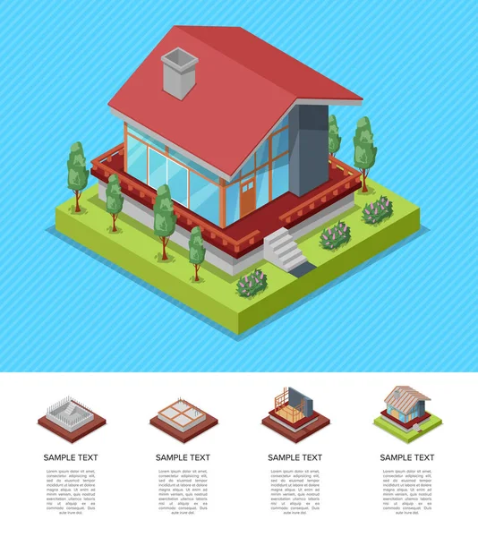 Countryside house building posters set Stock Vector Image by ...