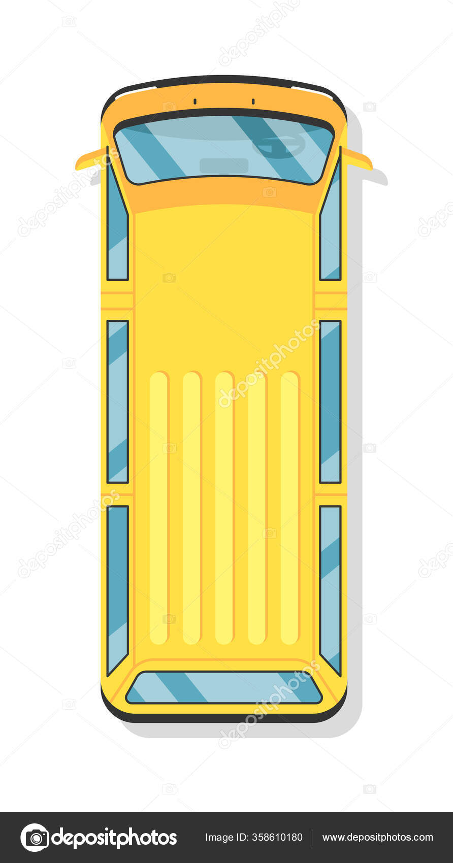 Top view modern van isolated vector icon Stock Vector by ...