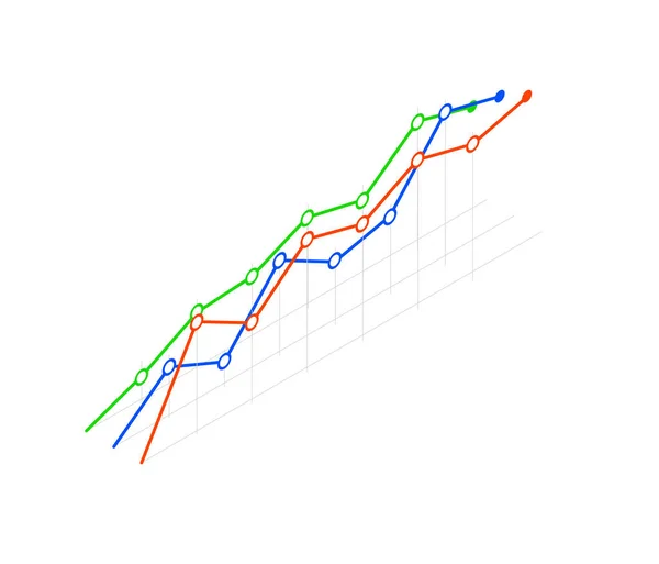 Financial Indicators Chart Isolated White Background Infographic ...
