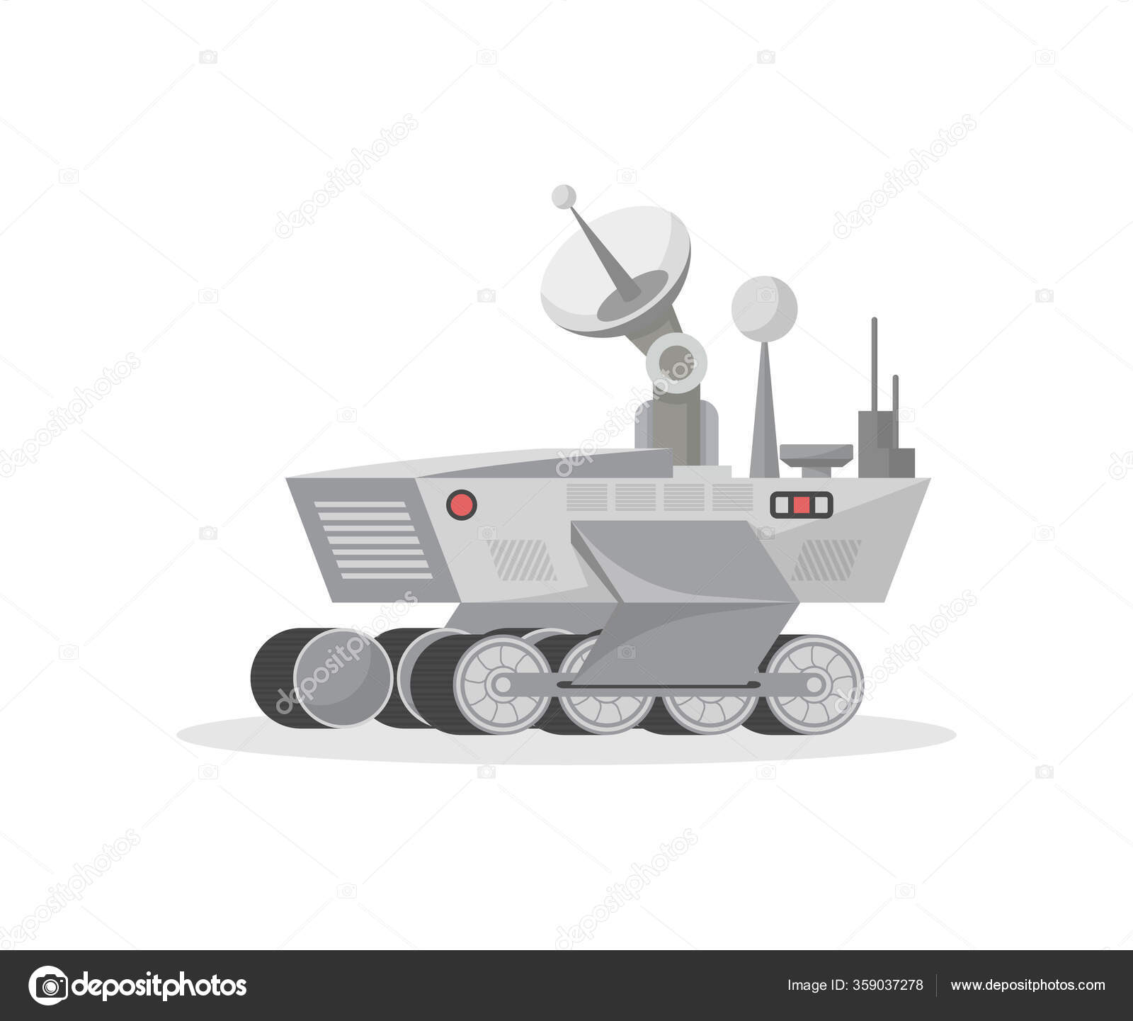 Mars Rover Top View Clip Art