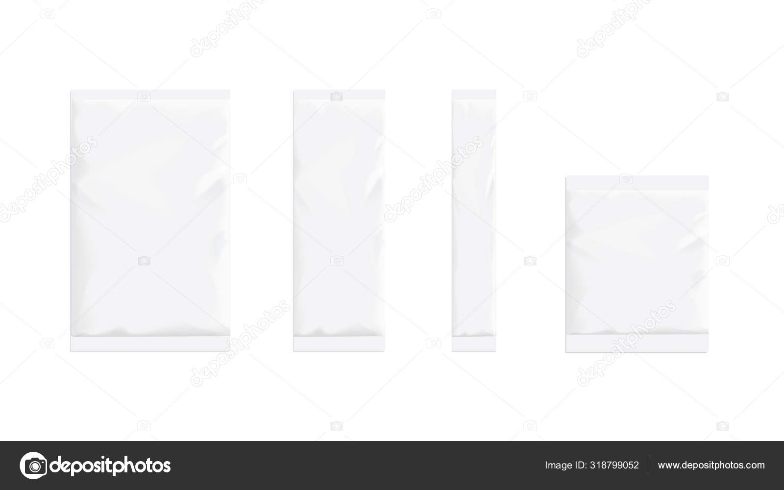 Vector white packaging sachet on white background Stock Vector Image by ...