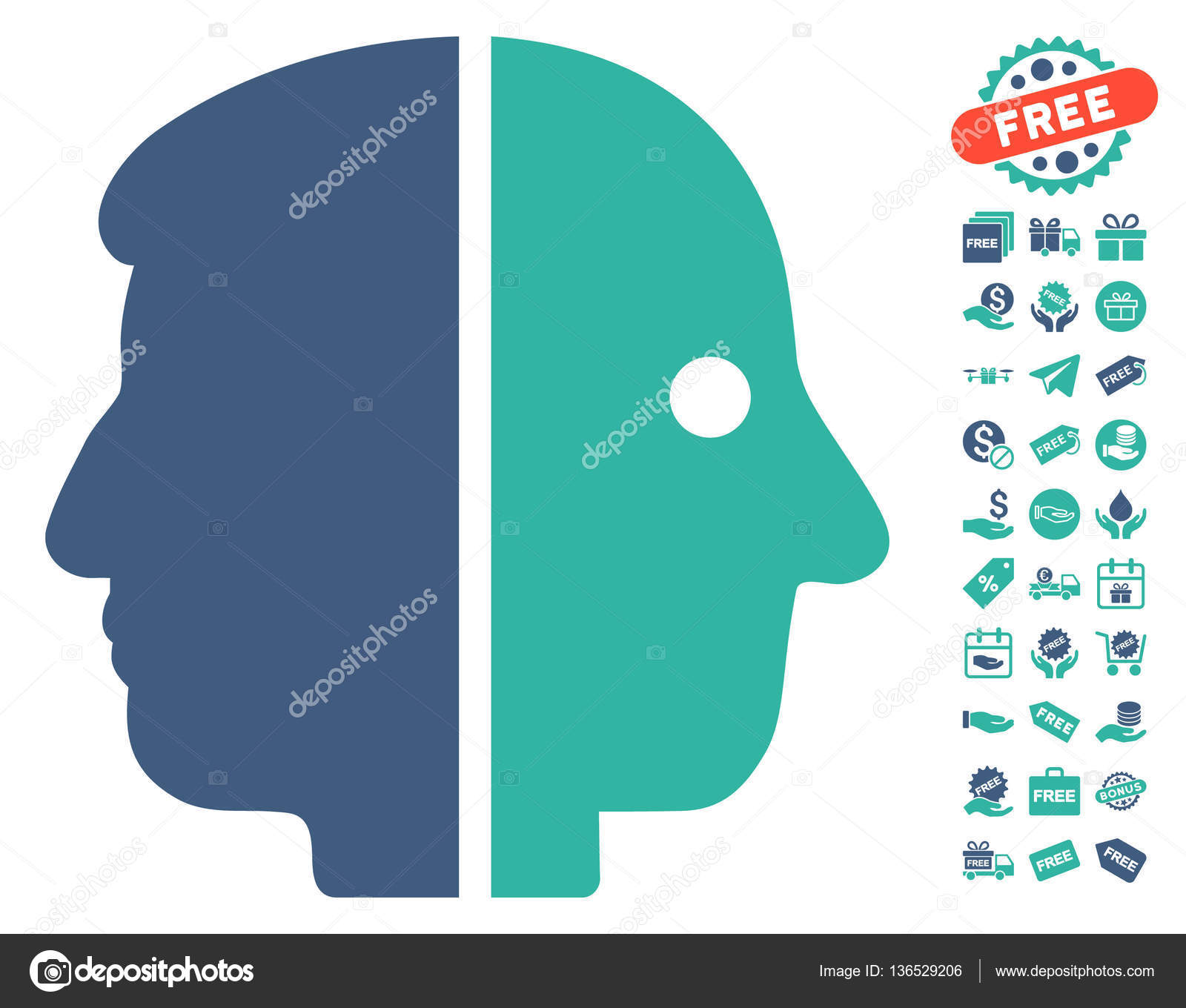 Dual Face Icon With Free Bonus Stock Vector Image by ©ahasoft #136529206
