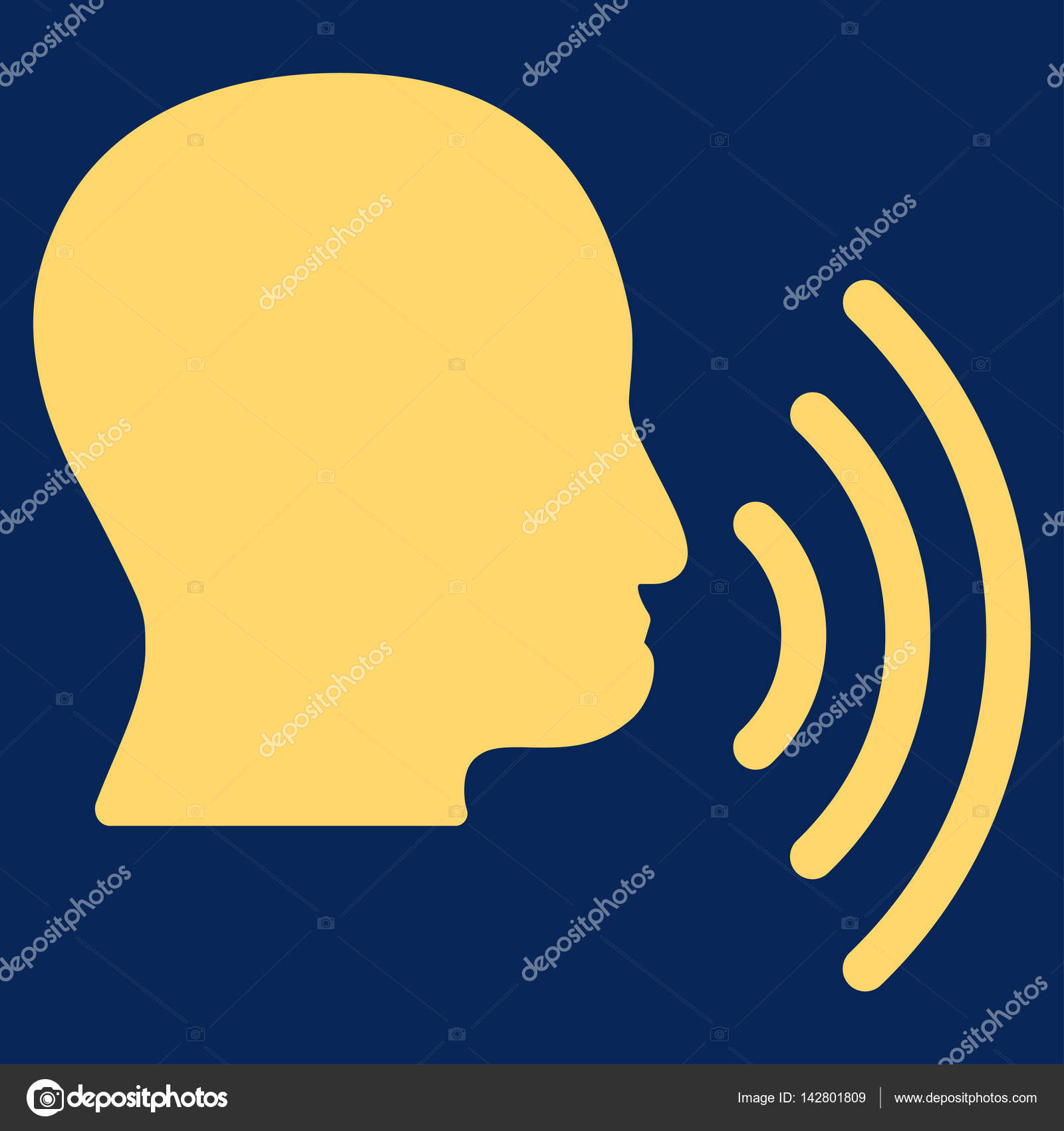Person Speech Waves Flat Vector Icon Stock Vector Image by ©ahasoft ...