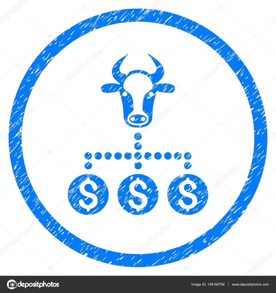 Money Cattle Relations Rounded Grainy Icon — Stock Vector © ahasoft ...