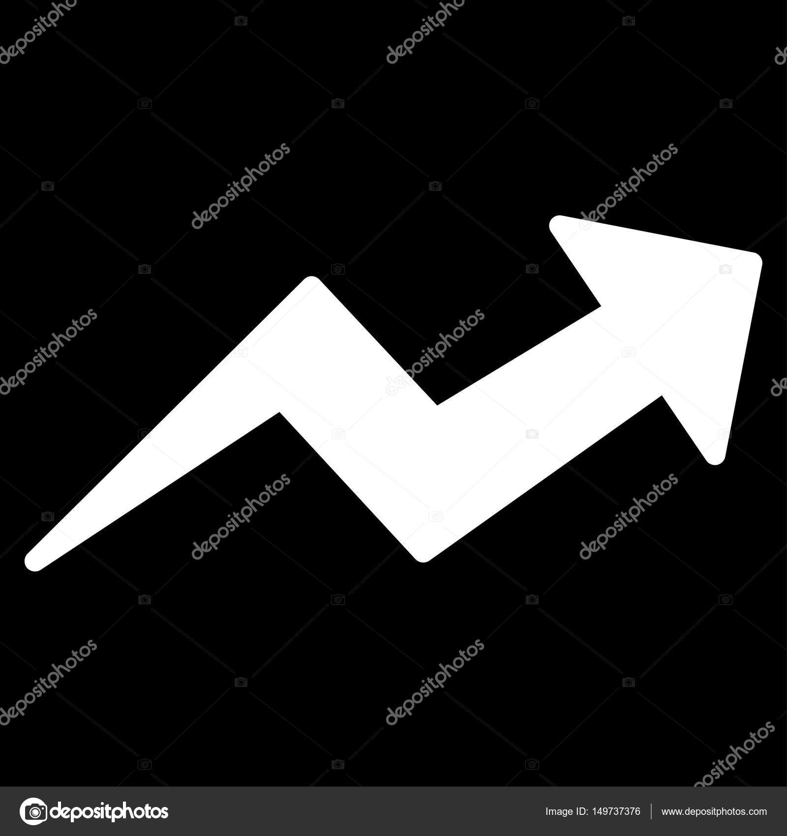 Trend Up Arrow Flat Vector Icon — Stock Vector © ahasoft #149737376