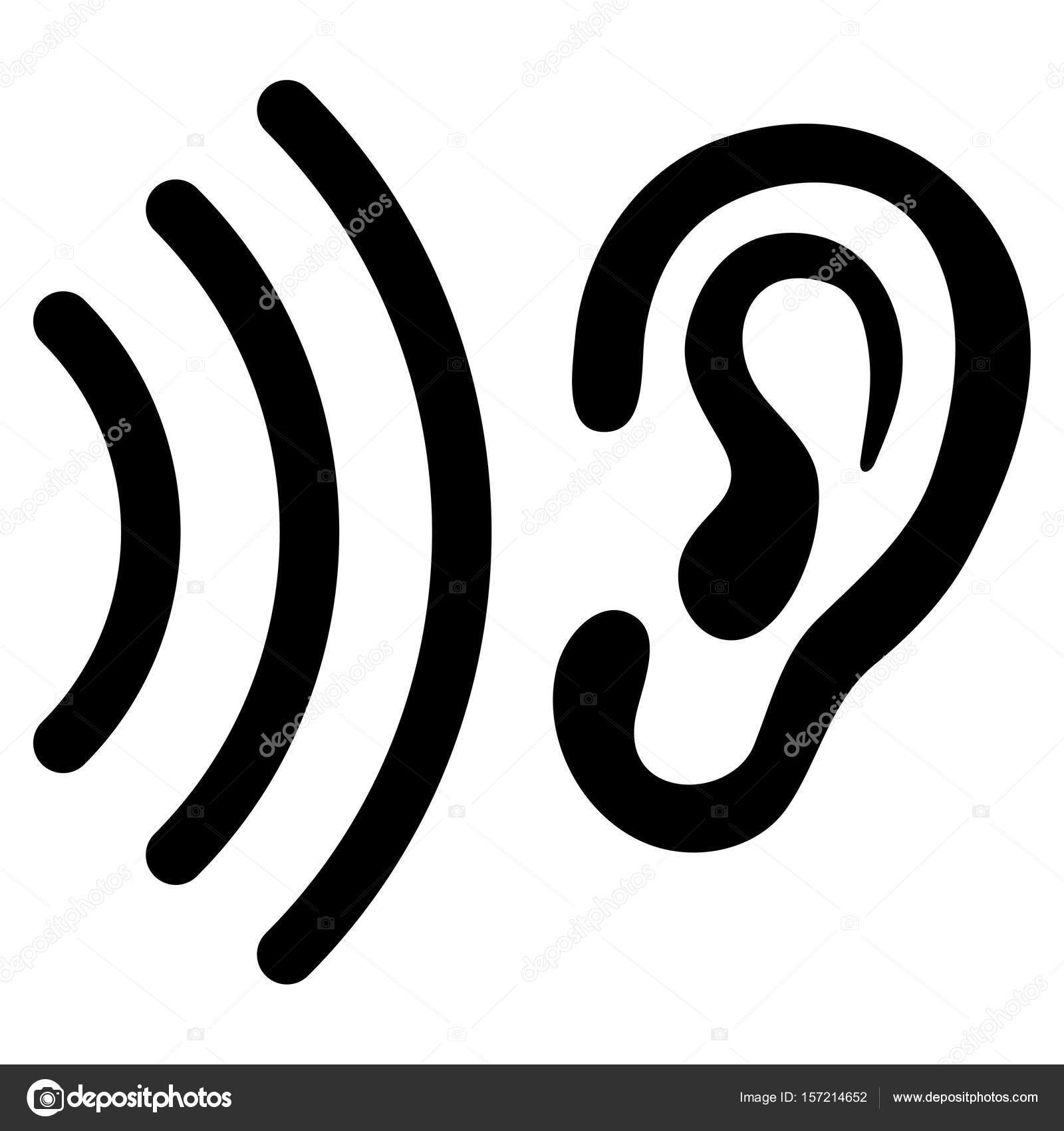 Listen Flat Vector Icon Stock Vector Image by ©ahasoft #157214652