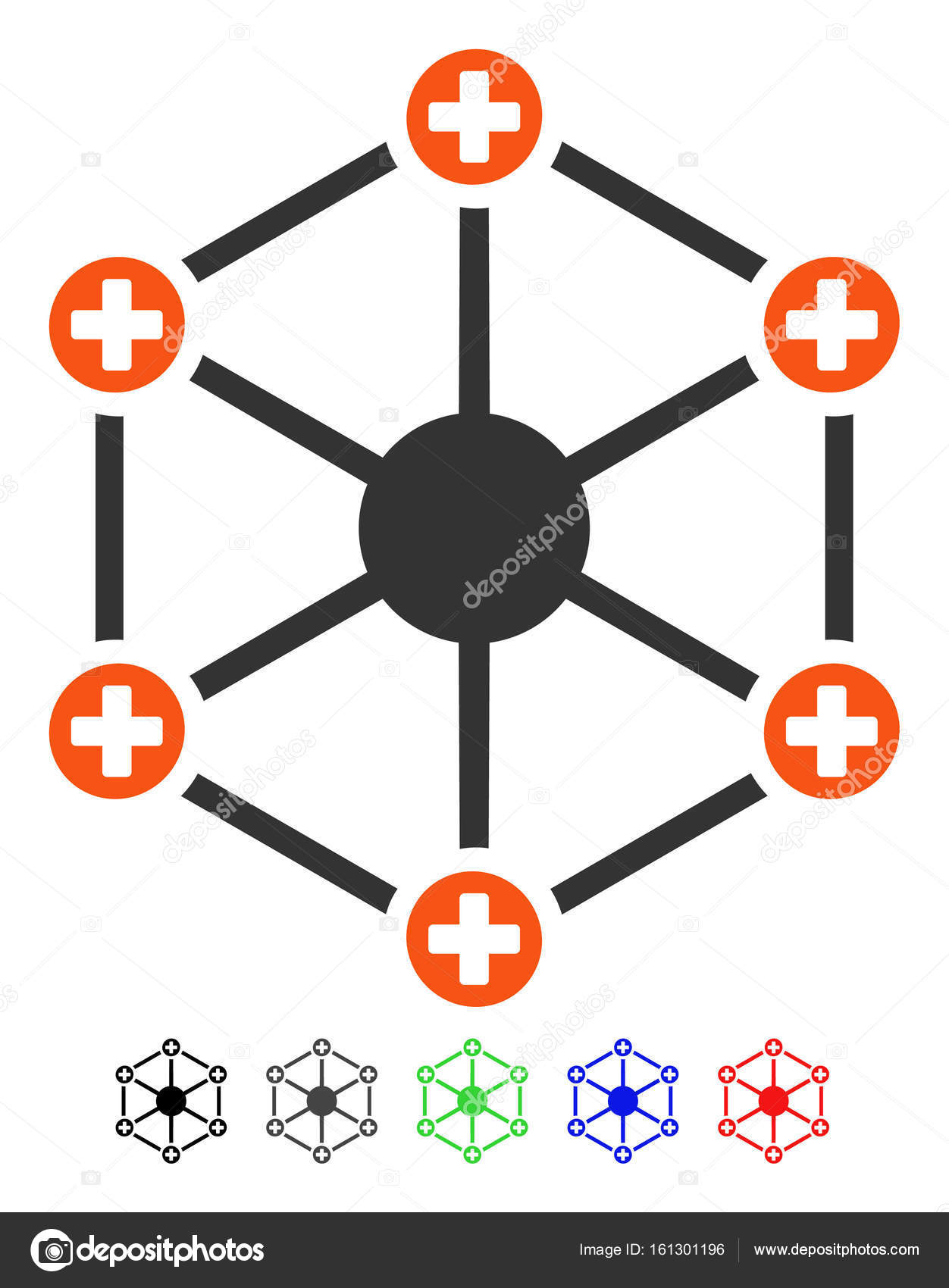 Medical Network Flat Icon — Stock Vector © ahasoft #161301196