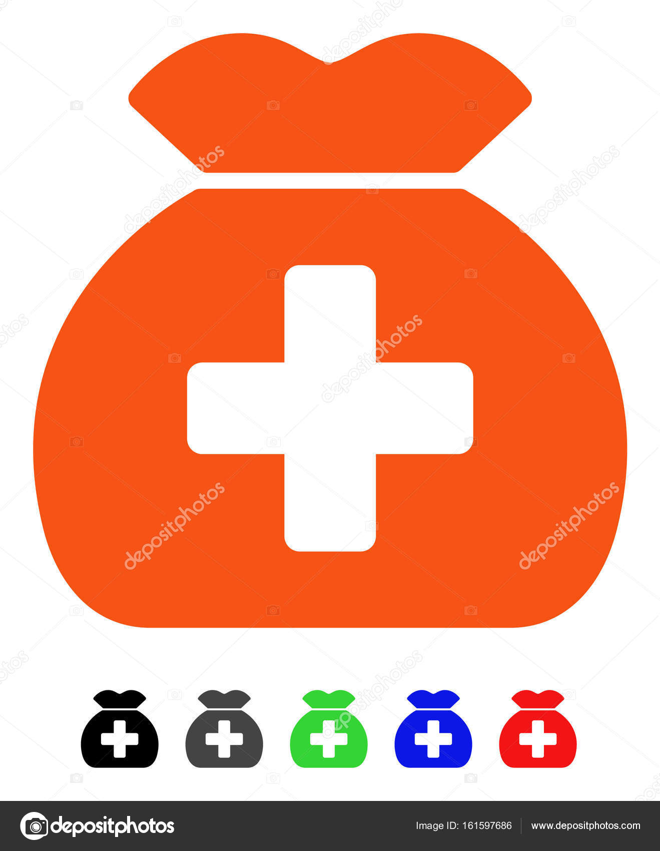 Medical Fund Sack Flat Icon Stock Vector Image by ©ahasoft #161597686