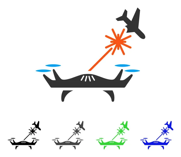 Laser Drone Strikes Airplane Icon Stock Vector Image by ©ahasoft #88704386