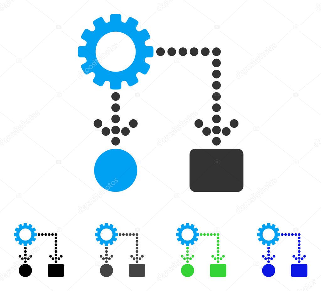 Configuración del diagrama de flujo Icono plano 2022