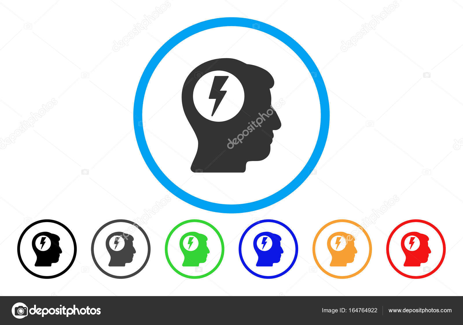 Brain Electric Shock Rounded Icon Stock Vector Image by ©ahasoft #164764922