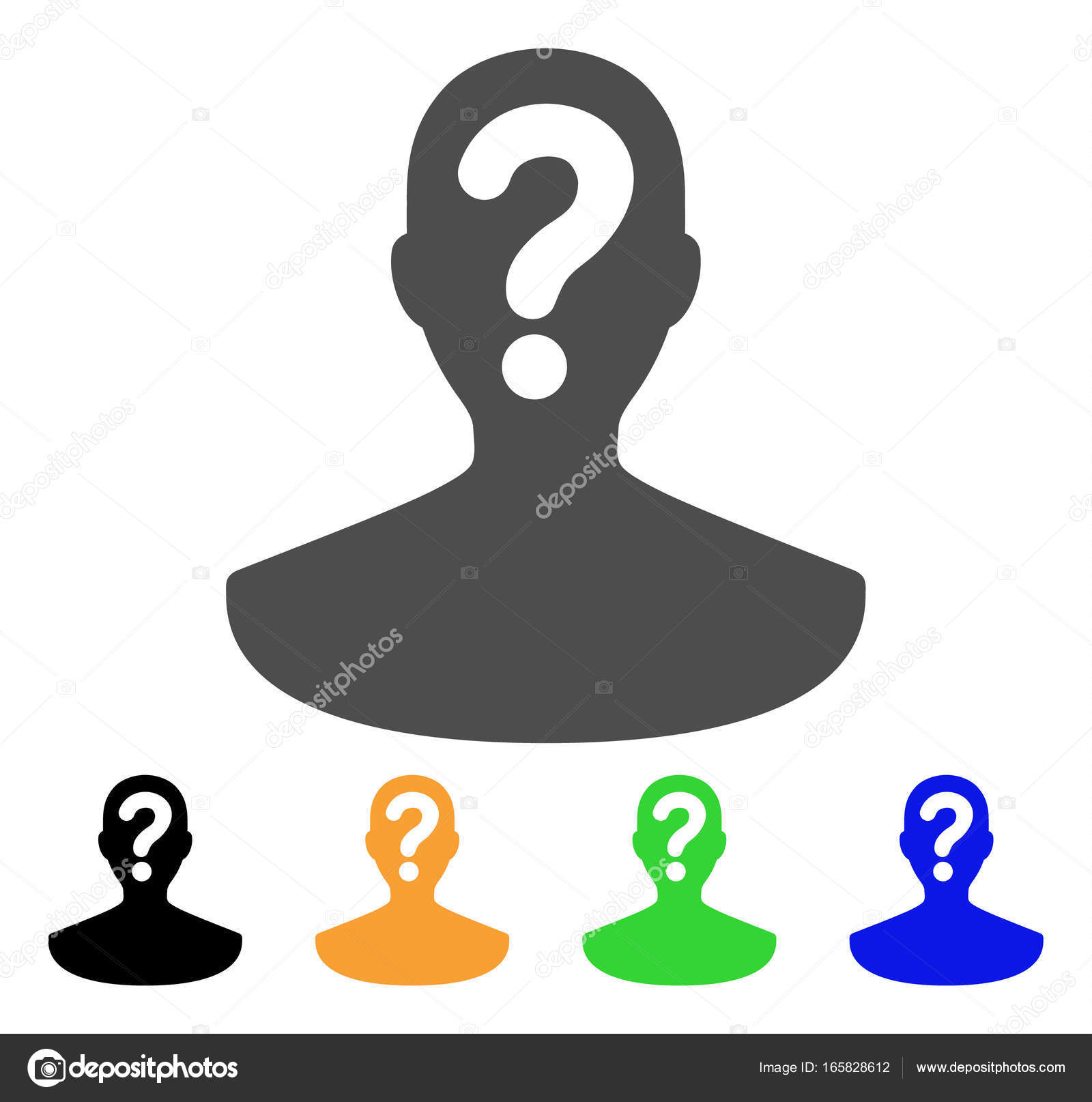 Unknown Person Vector Icon Stock Vector Image by ©ahasoft #165828612