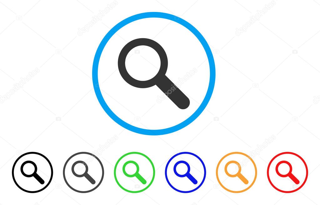 Search Tool Rounded Icon — Stock Vector © ahasoft #167080070