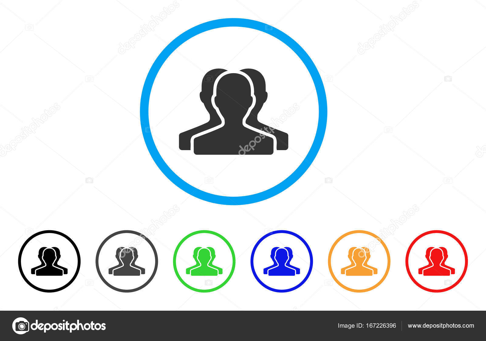 Customer Group Rounded Icon Stock Vector Image by ©ahasoft #167226396