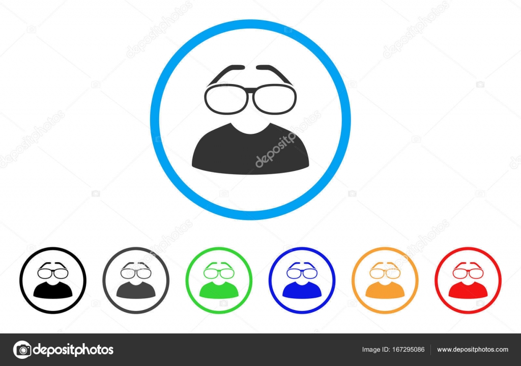 Clever Spectacles Rounded Icon — Stock Vector © ahasoft #167295086