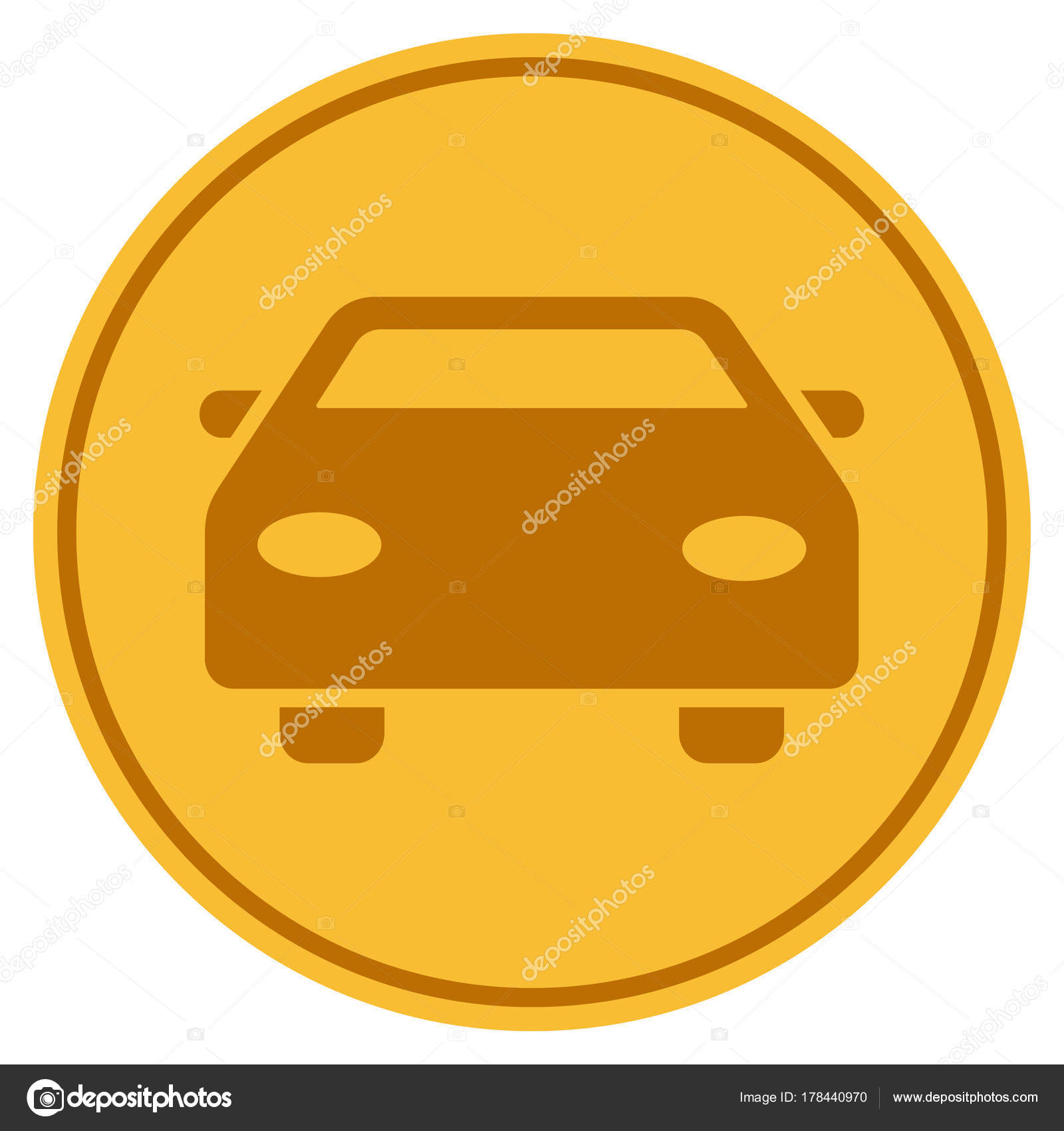 Car Gold Coin — Stock Vector © ahasoft #178440970