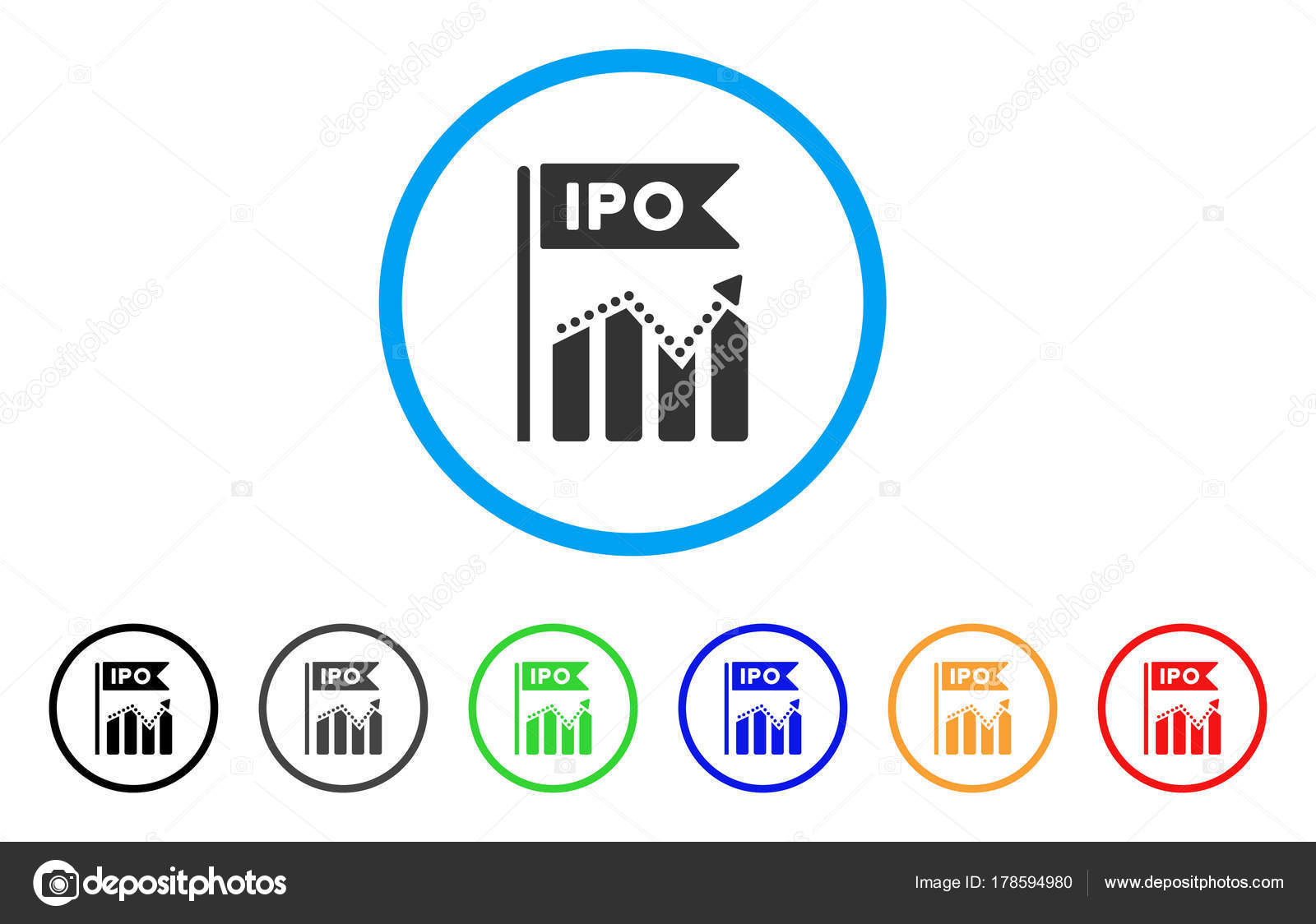 Ipo Chart Rounded Icon ⬇ Vector Image by © ahasoft | Vector Stock 178594980
