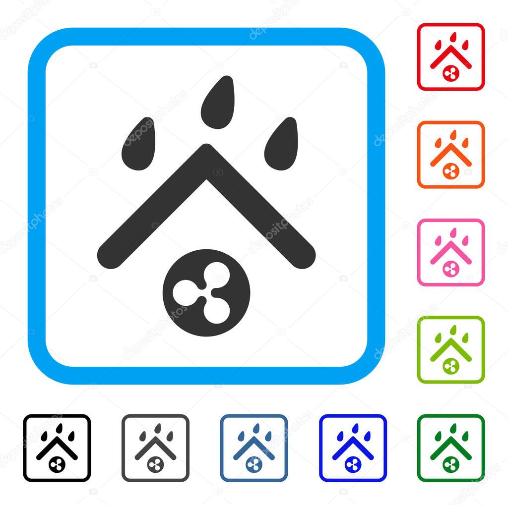 Ripple Rain Roof Framed Icon — Stock Vector © ahasoft #178771624