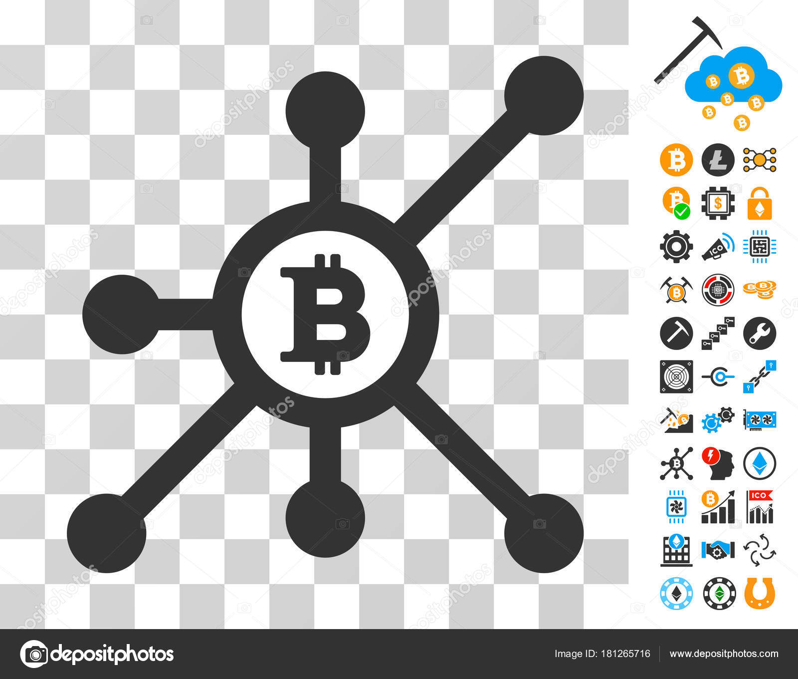 Bitcoin Node Network Icon with Bonus — Stock Vector © ahasoft #181265716