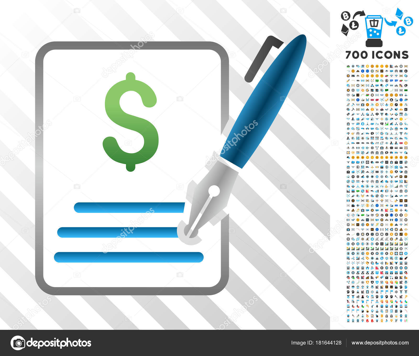 Edit Contract Price Flat Icon with Bonus — Stock Vector © ahasoft ...