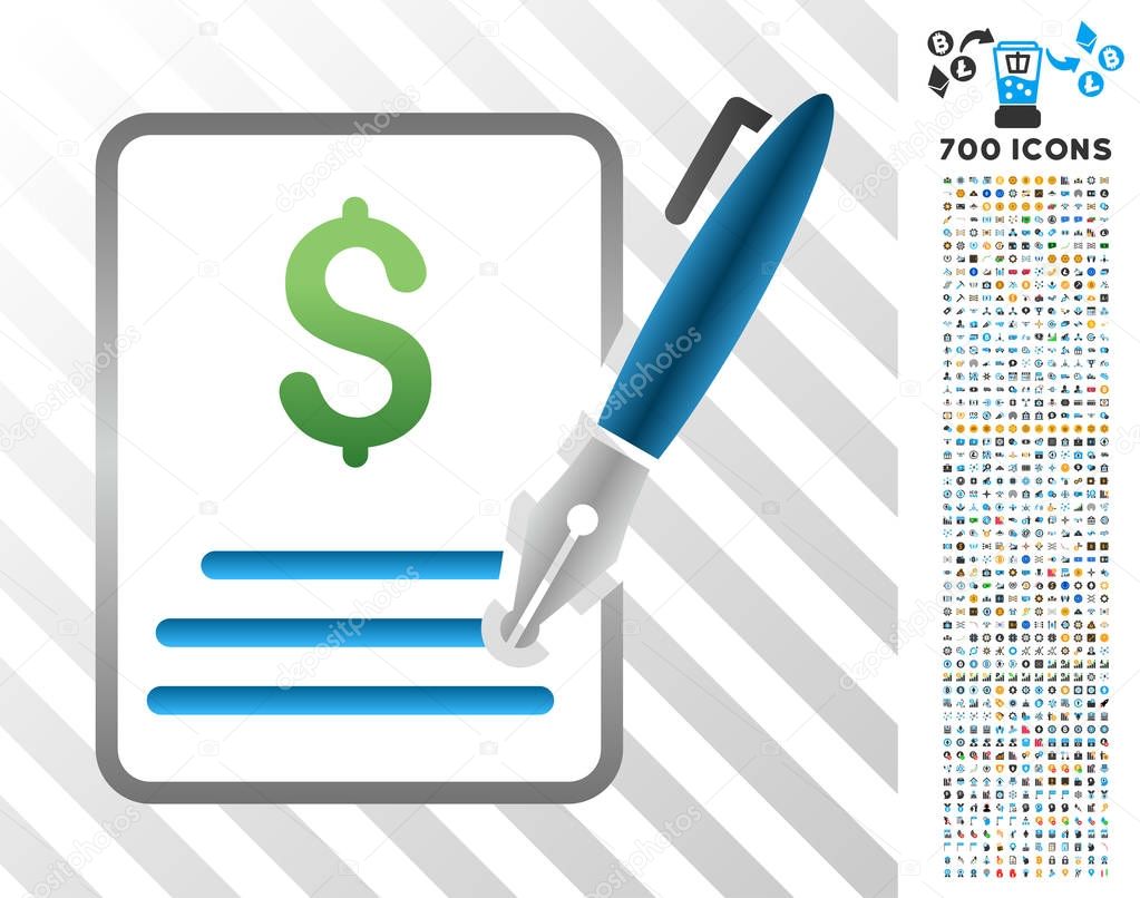 Edit Contract Price Flat Icon with Bonus — Stock Vector © ahasoft ...