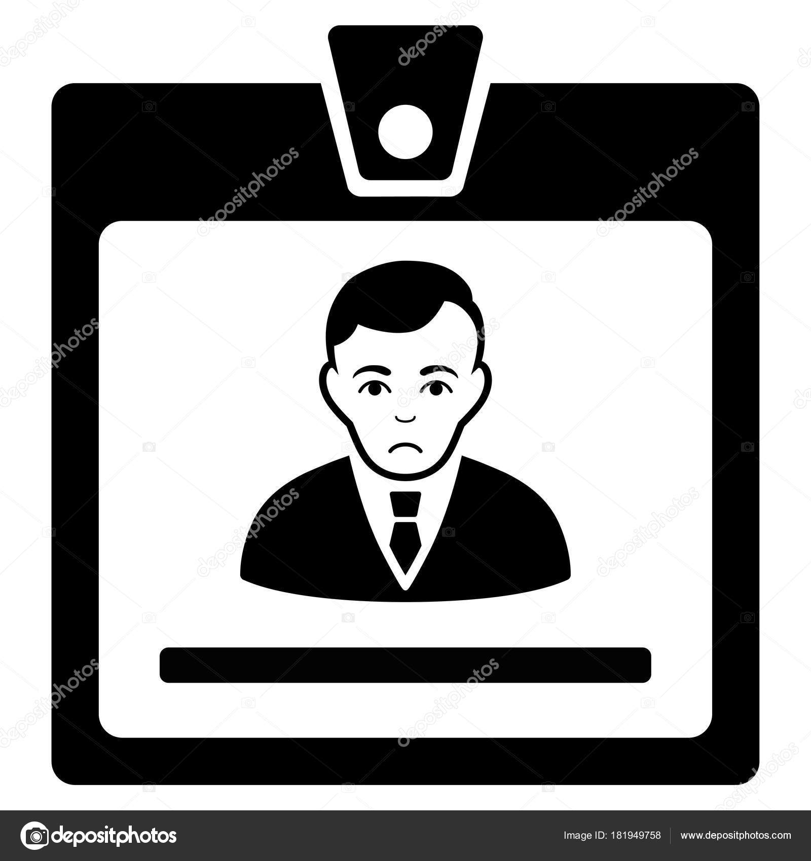 Sad Manager Badge Icône noire Stock Vector by ©ahasoft 181949758