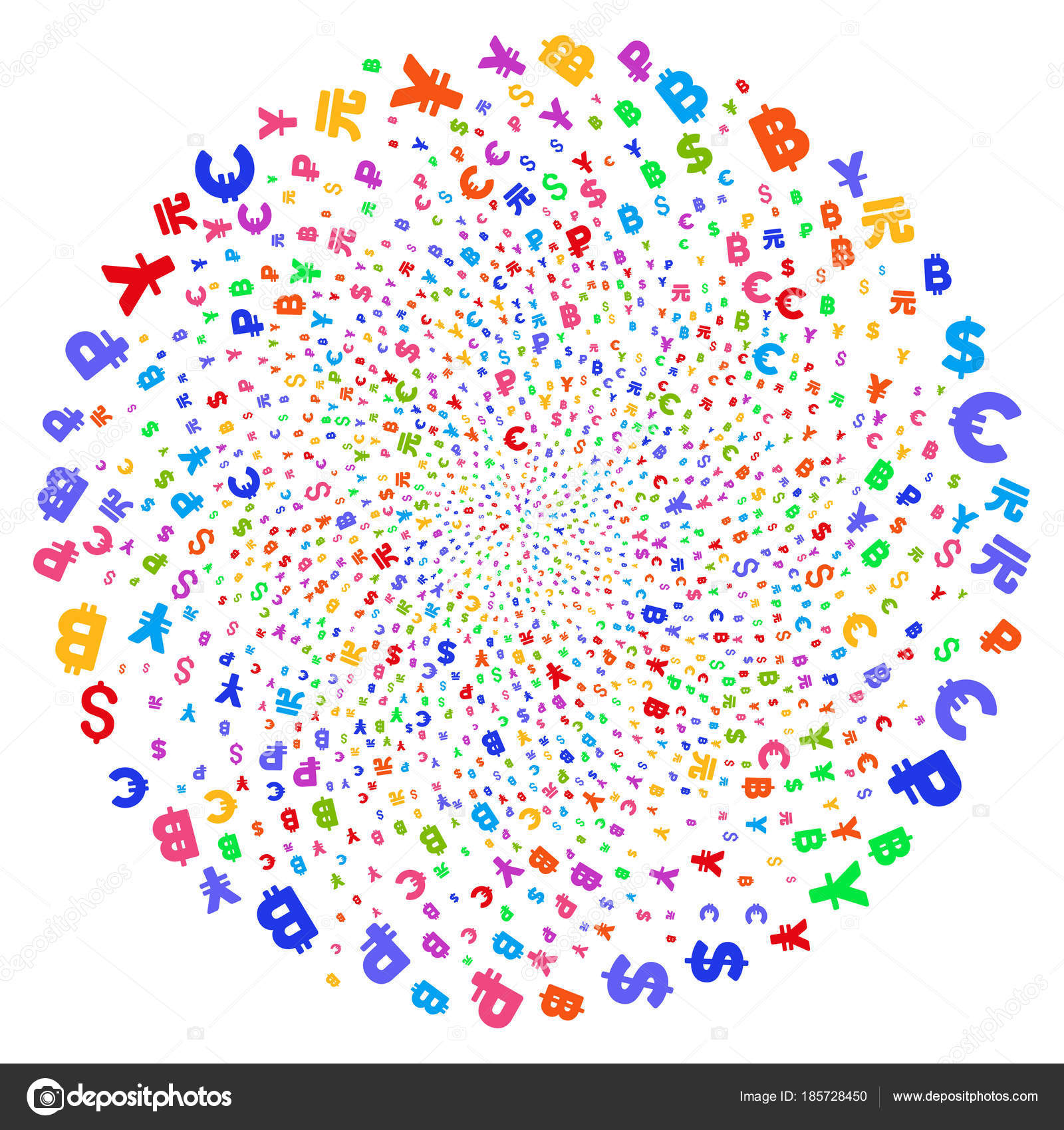 Symbole walut kręcić klastra Grafika wektorowa od ©ahasoft 185728450