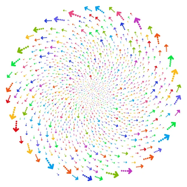 Dotted Arrow Twirl Spheric Cluster - Stock Image - Everypixel