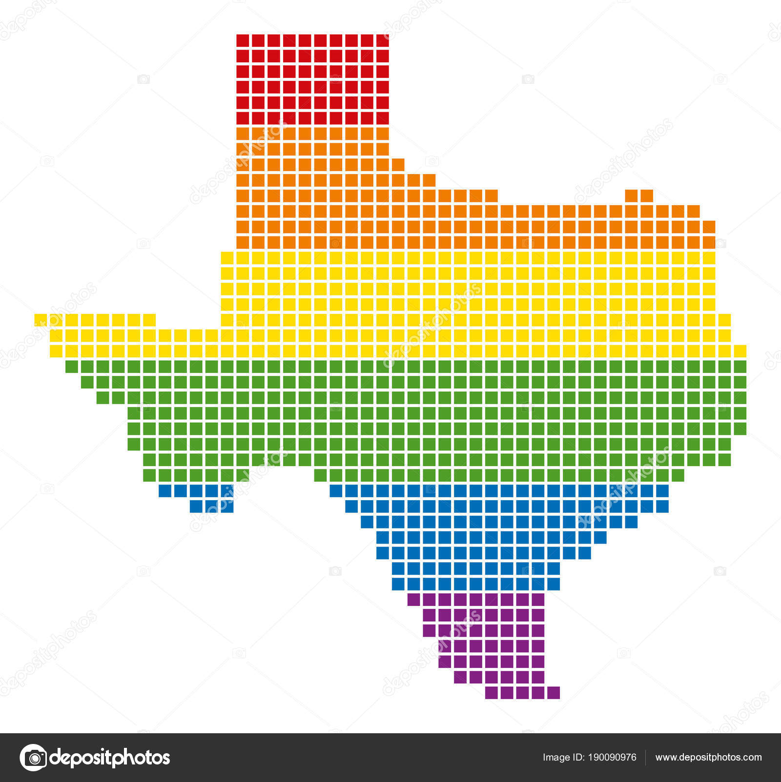 Spectrum Pixel LGBT Texas Map Stock Vector Image by ©ahasoft #190090976