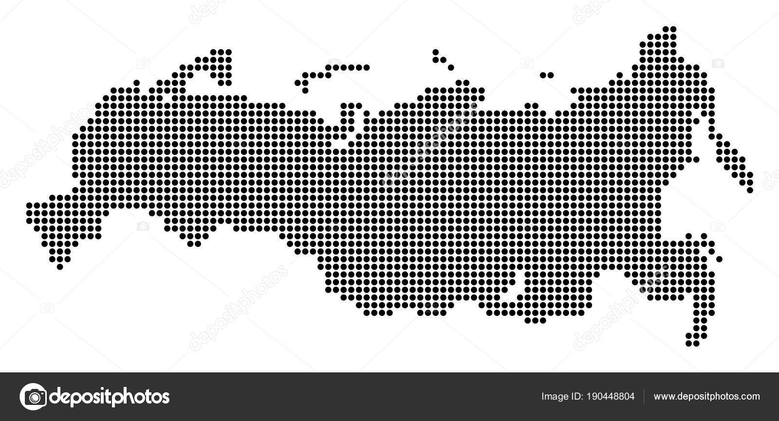 Dotted Pixel Russia Map Stock Vector by ©ahasoft 190448804
