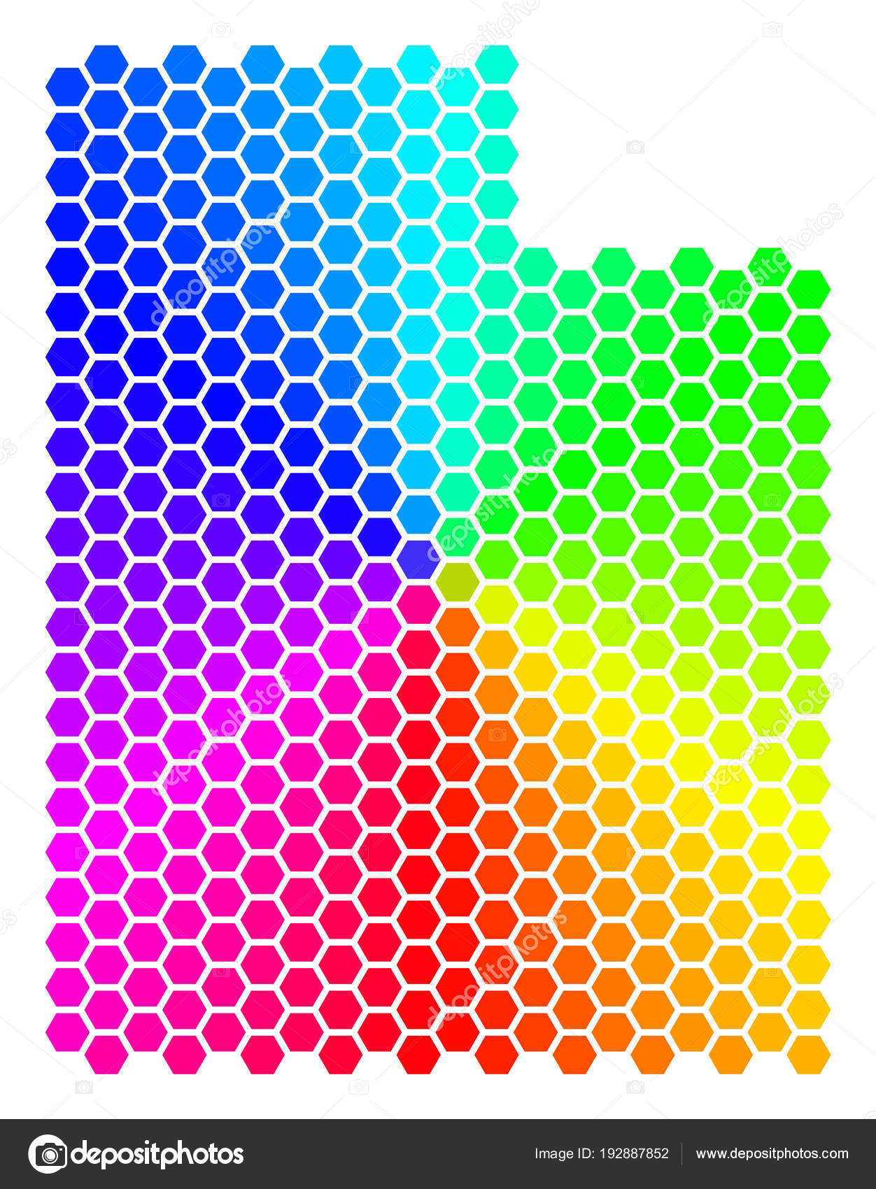 Spectrum Hexagon Utah State Map Stock Vector Image by ©ahasoft #192887852