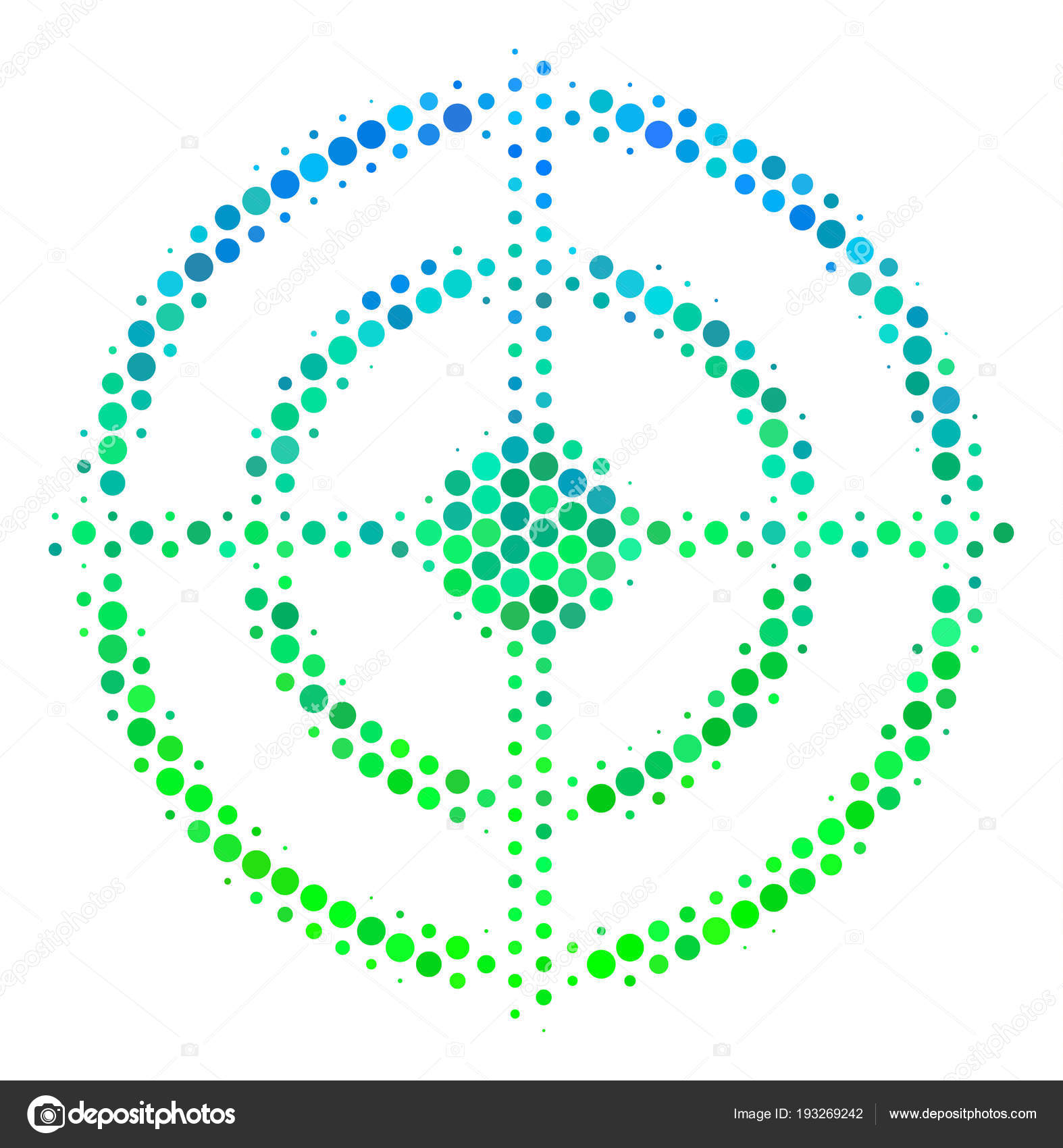 Halftone Blue-Green Target Bullseye Icon Stock Vector by ©ahasoft 193269242