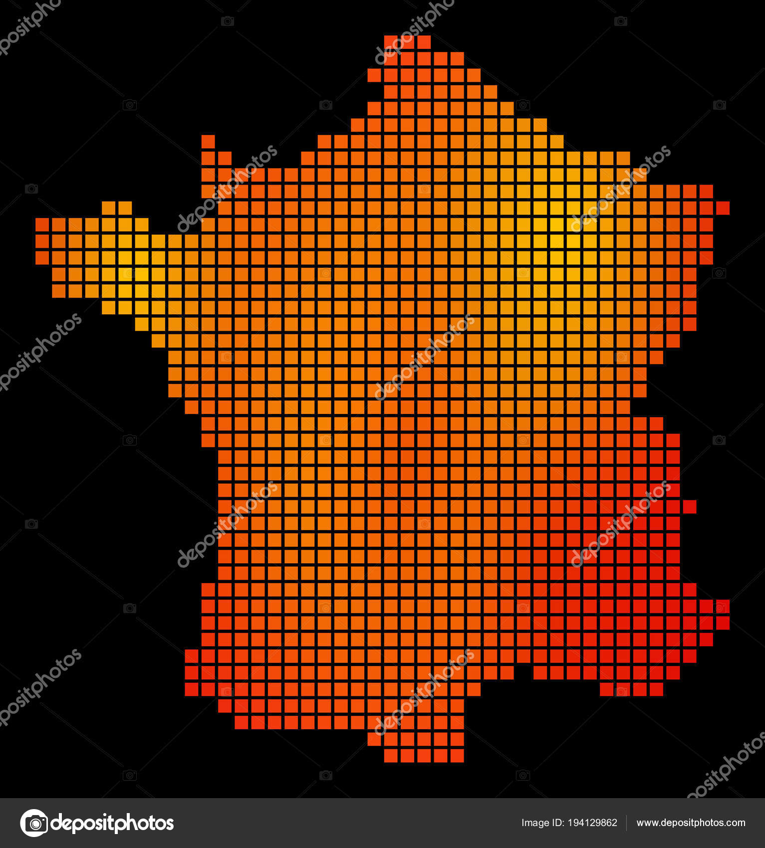 Dotted Orange France Map ⬇ Vector Image by © ahasoft | Vector Stock ...