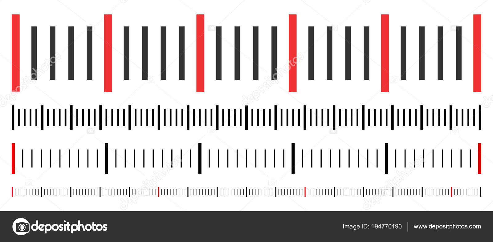 Horizontal Rulers Vector Illustration — Stock Vector © ahasoft #194770190