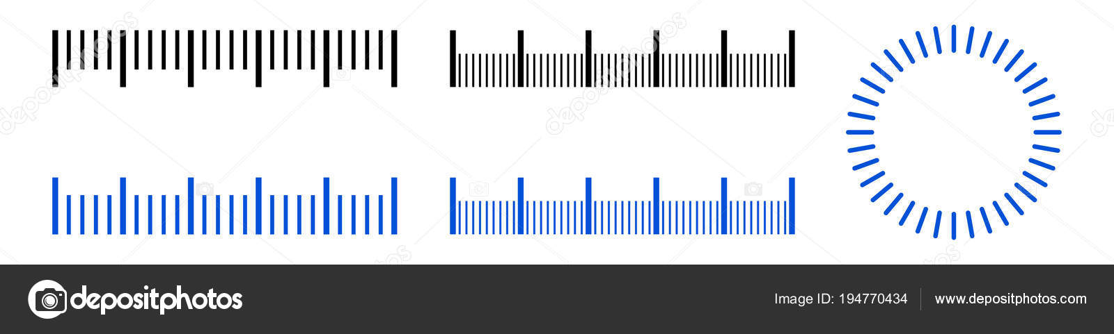 Linear And Circular Rulers Vector Illustration Stock Vector by ©ahasoft ...