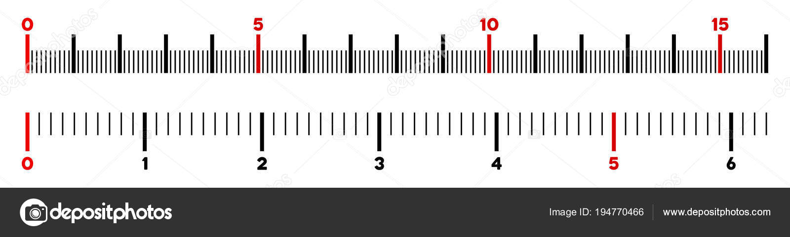 Inch And Centimeter Ruler Vector Illustration Stock Vector Image by ...