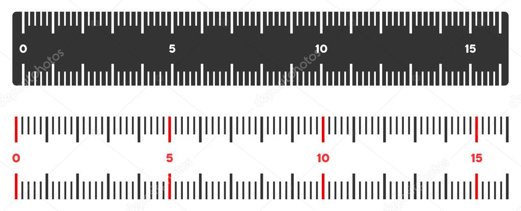 Regla graduada Vector Ilustración Vector de stock por ©ahasoft 194770362