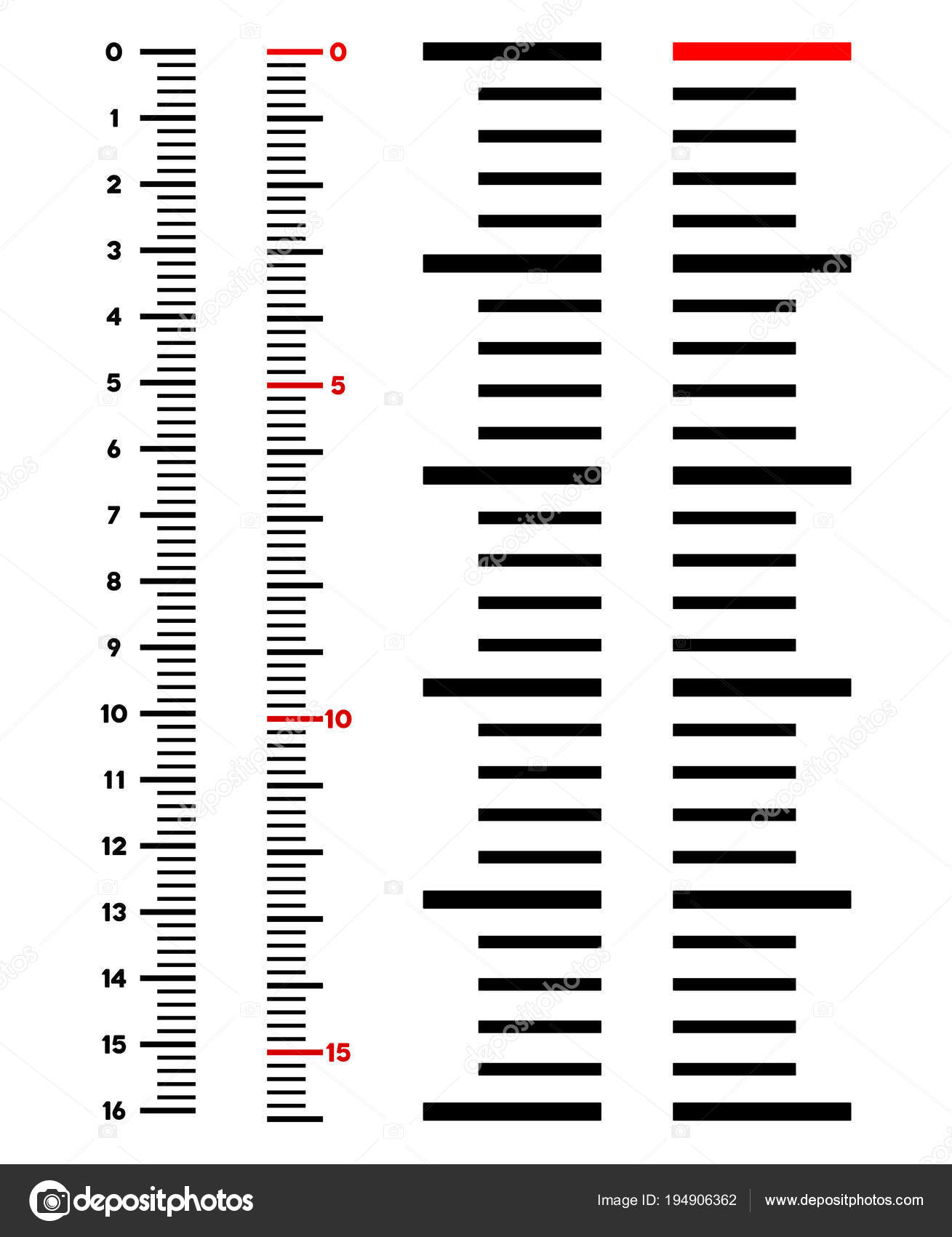 Regla del medidor vertical Vector Ilustración Stock Vector by ©ahasoft ...