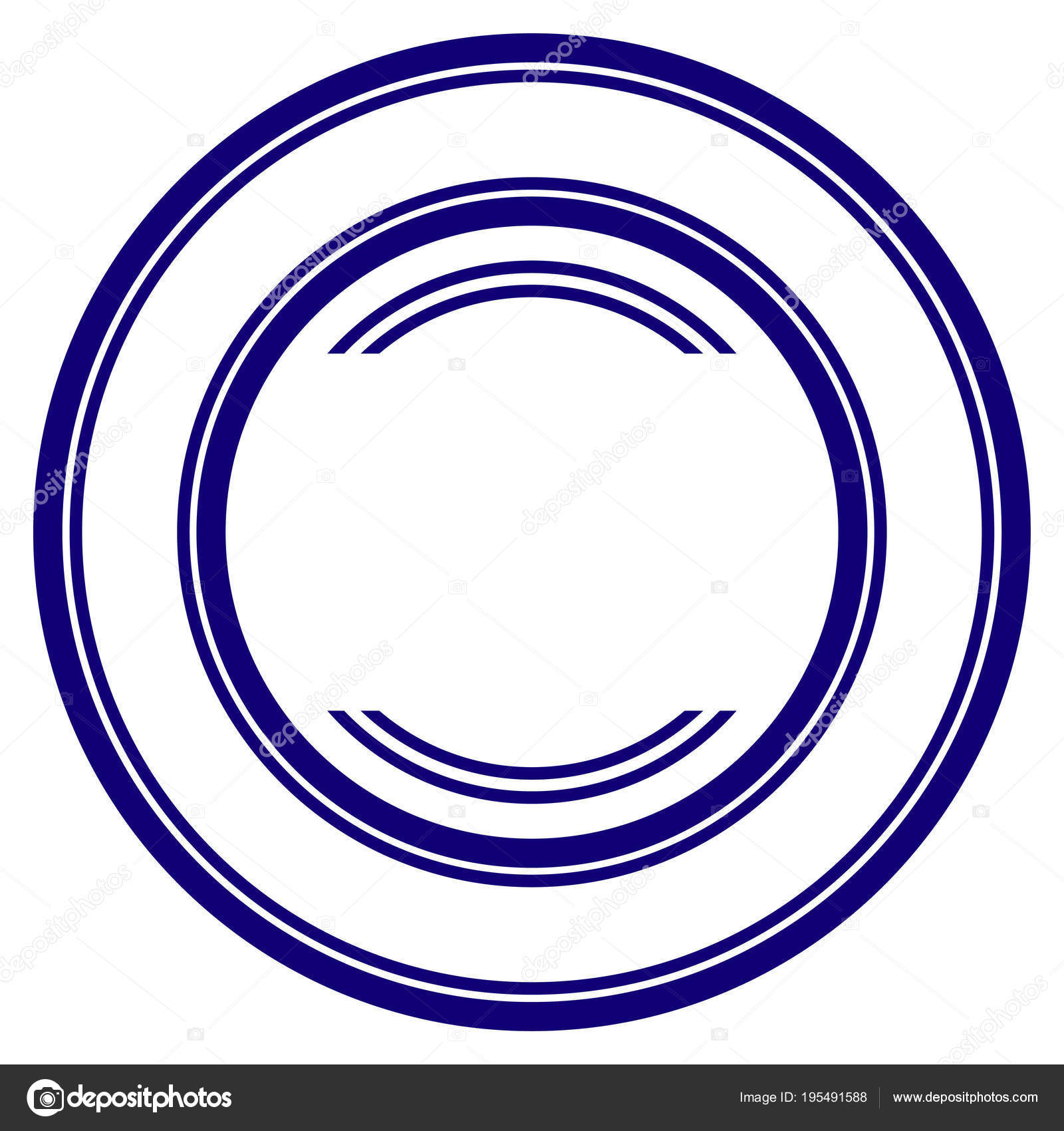 Double Circle Frame Template Stock Vector by ©ahasoft 195491588