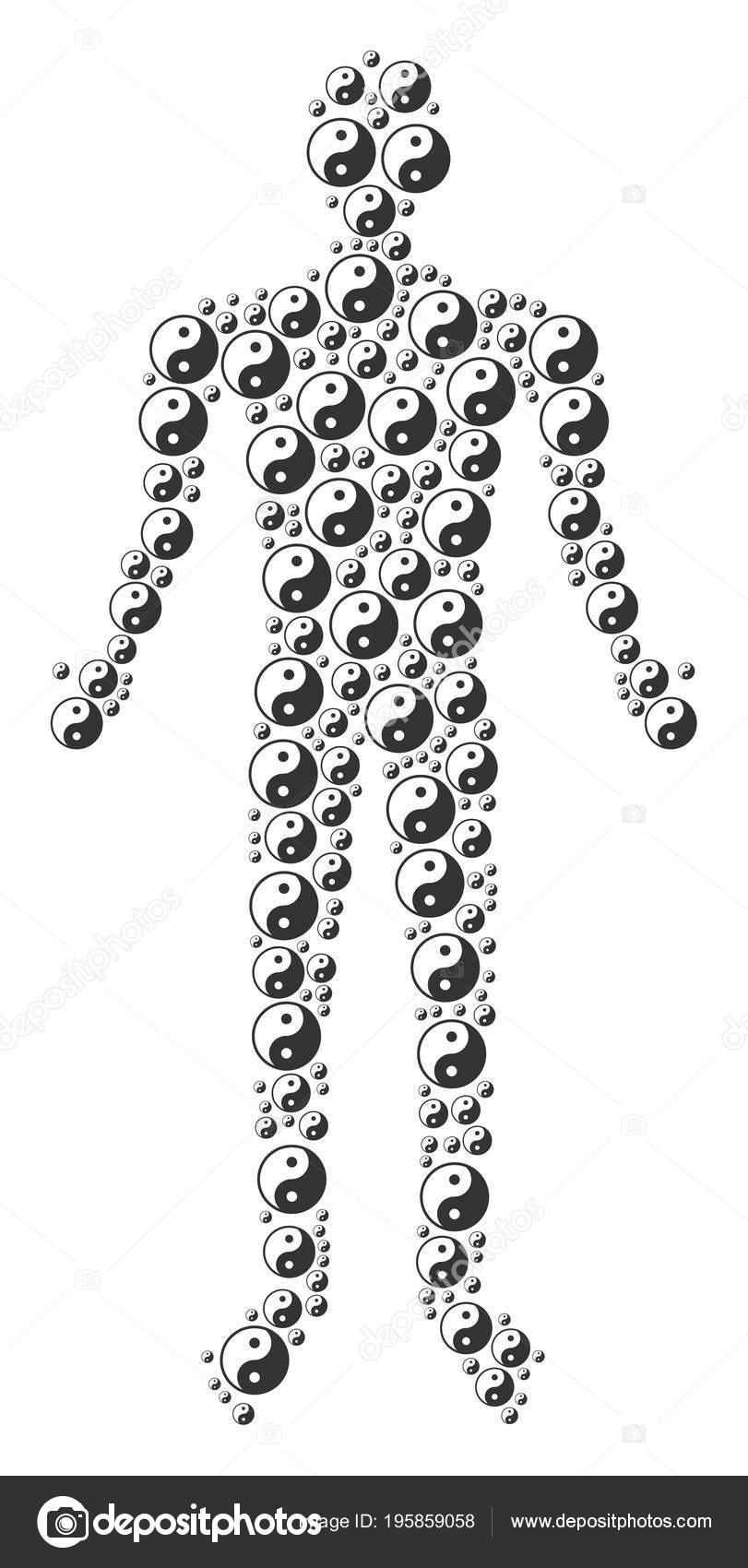 Yin Yang Man Figure Stock Vector by ©ahasoft 195859058