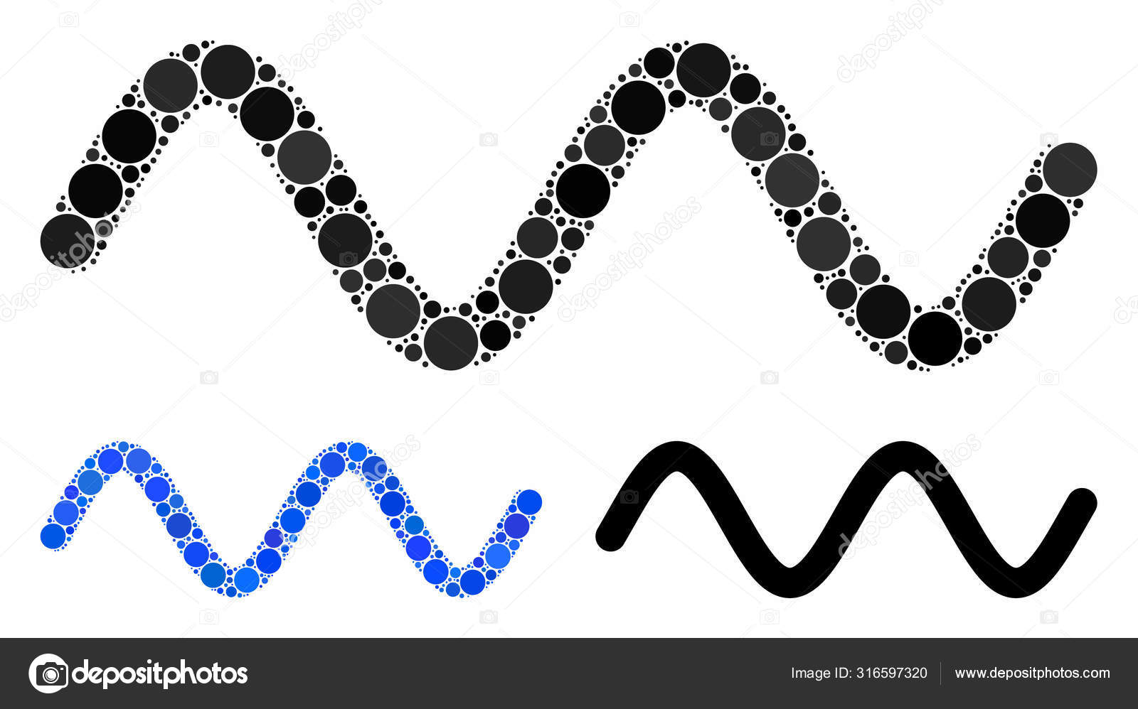 Wave signal Composition Icon of Circles — Stock Vector © ahasoft #316597320