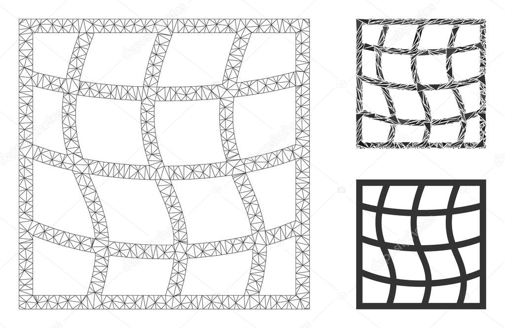 Malla Vector Malla 2D Modelo y Triángulo Mosaico Icono 2024