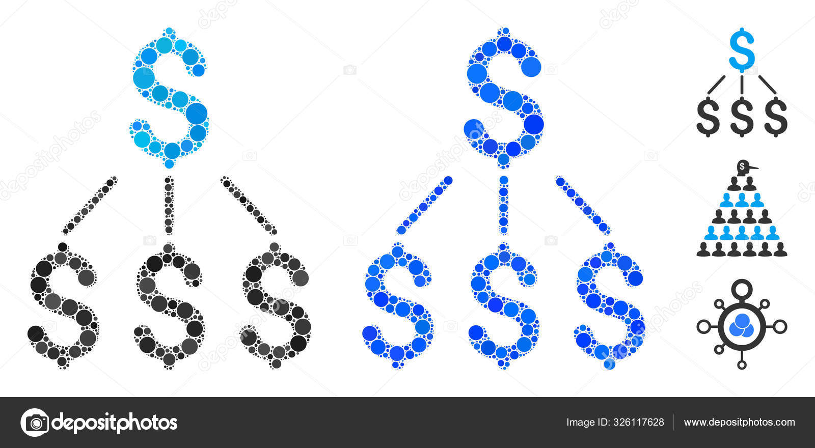 Financial Structure Composition Icon of Spheric Items — Stock Vector ...